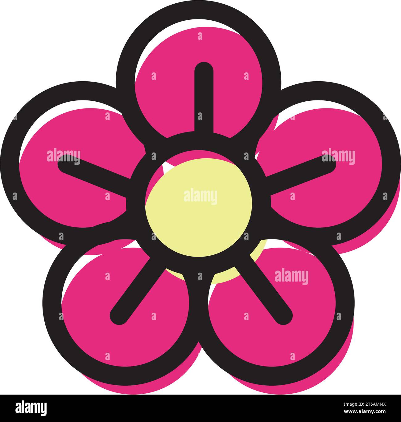 Isolated colored flower sketch icon Vector Stock Vector Image & Art - Alamy