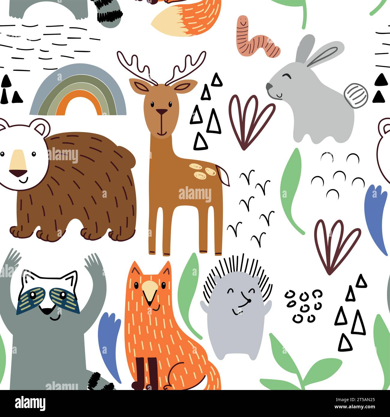 Vector forest animals Stock Vector Image & Art - Alamy