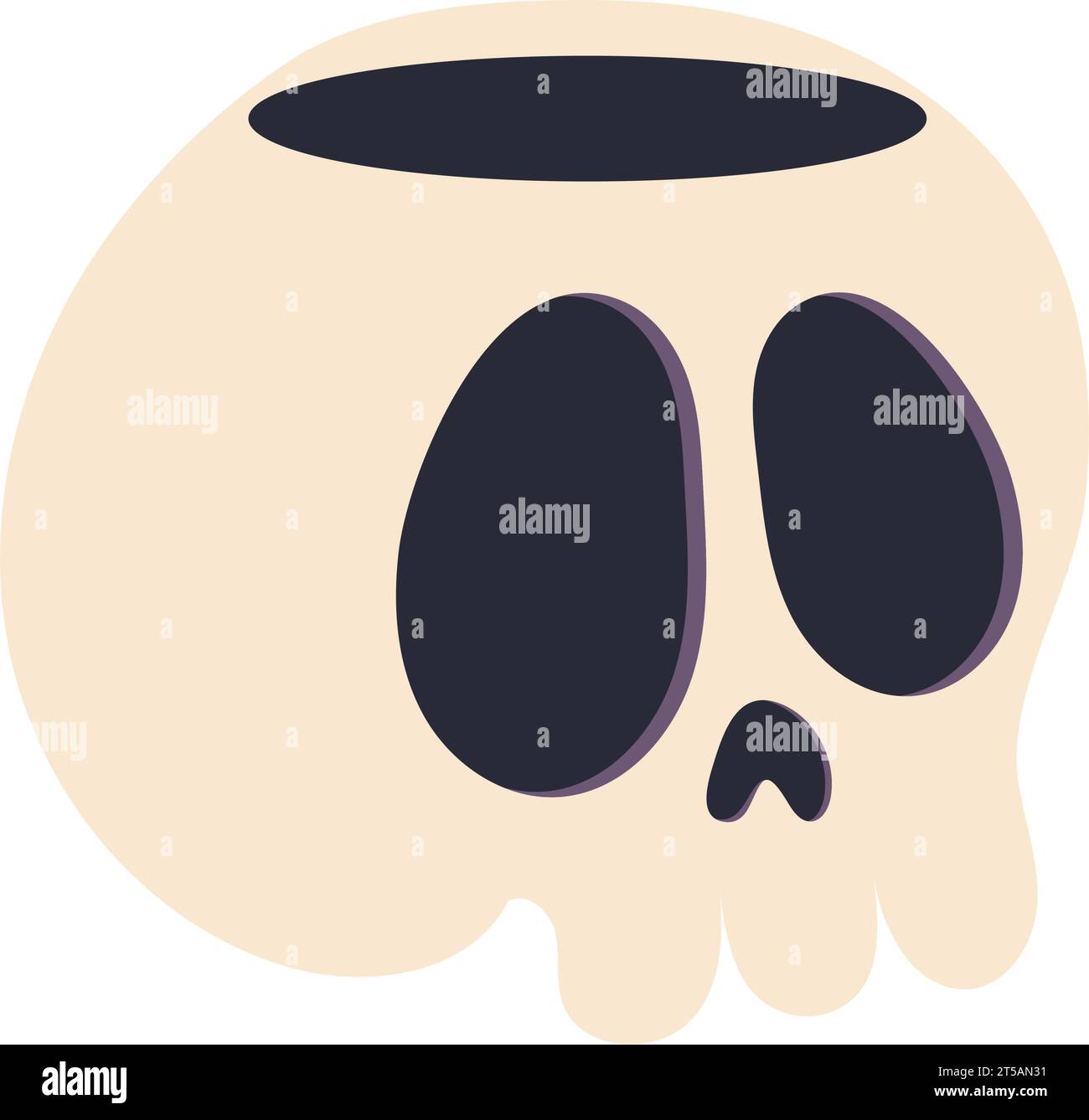 Isolated cute flat style skull Vector Stock Vector Image & Art - Alamy