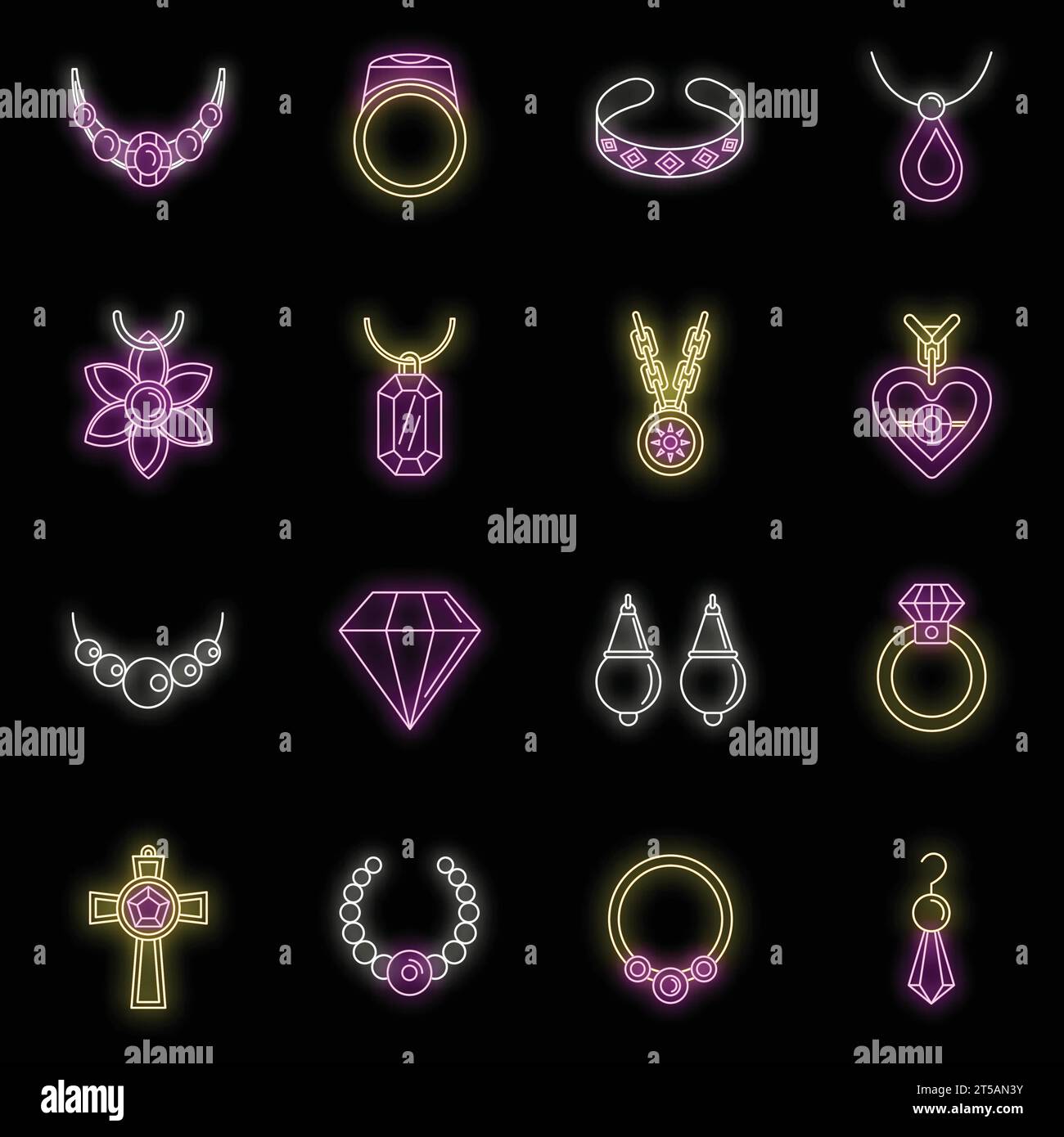 Diamond and platinum necklace Stock Vector Images - Alamy