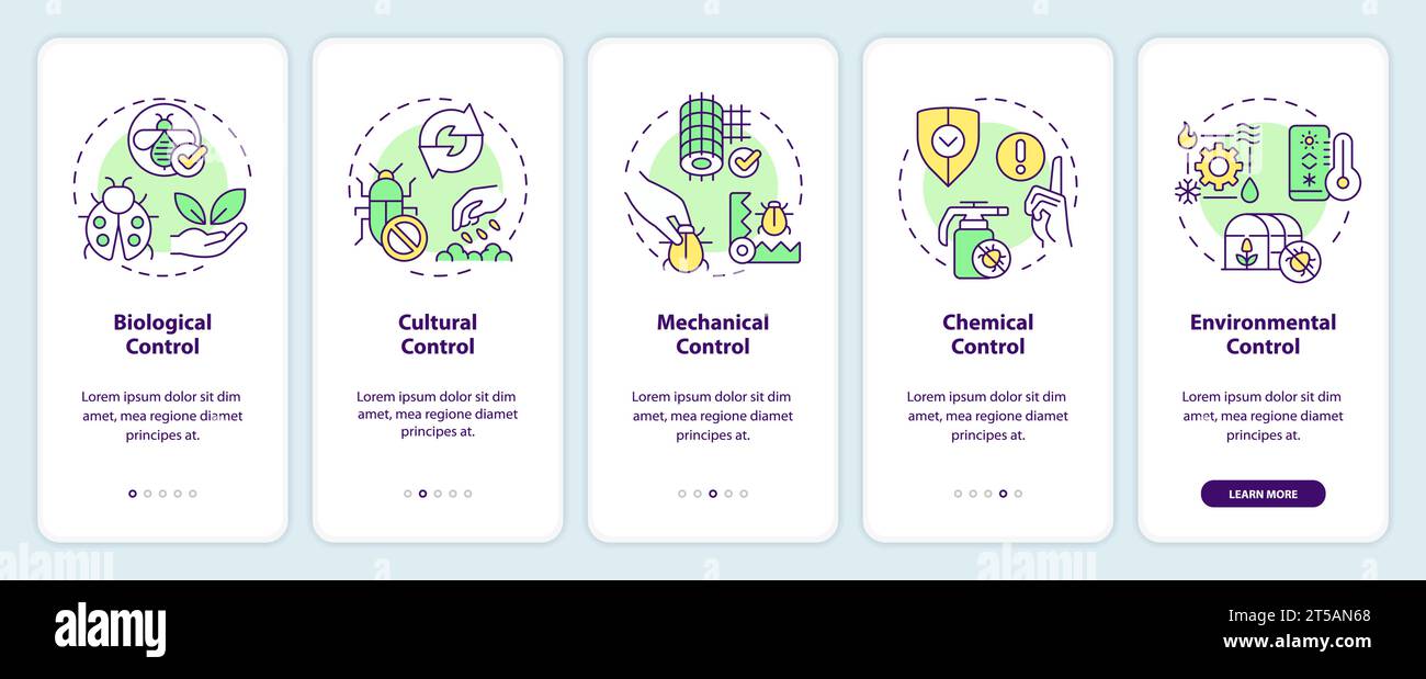 Walkthrough integrated pest management with colorful icons Stock Vector ...