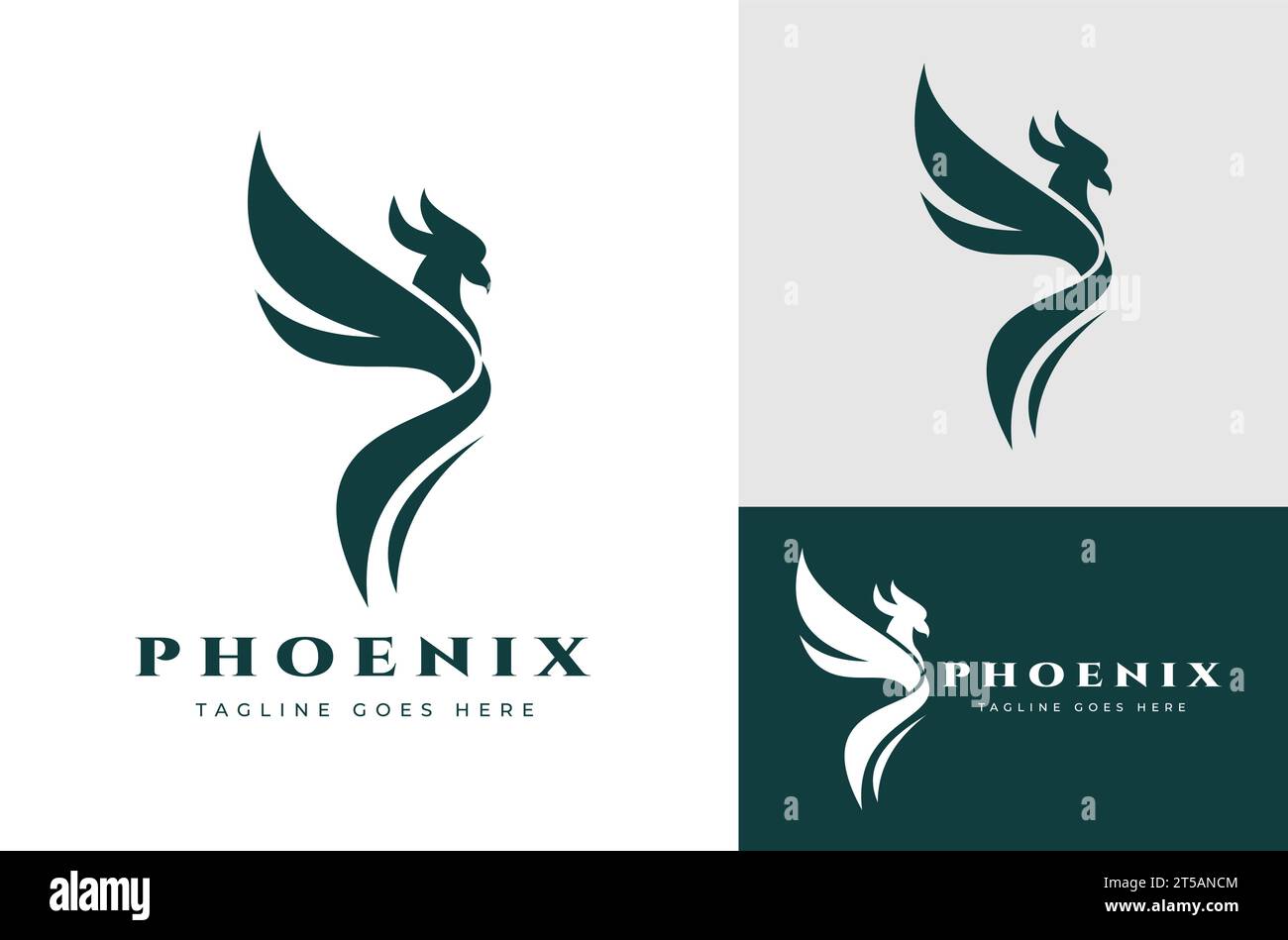 Phoenix Eagle Classic Bird Wings Design Abstract Animal template vector ...