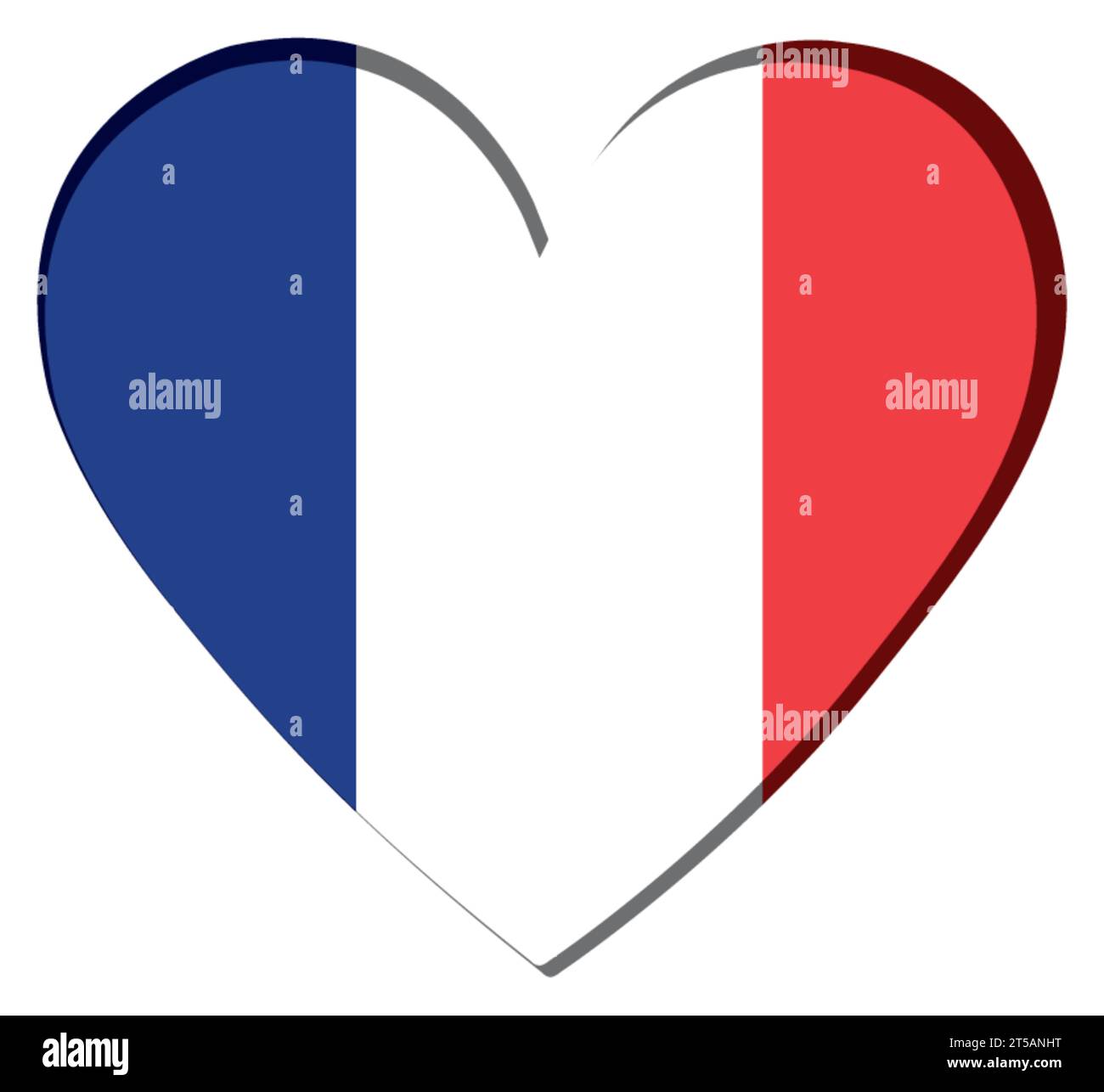 Isolated heart shape french flag hi-res stock photography and images ...