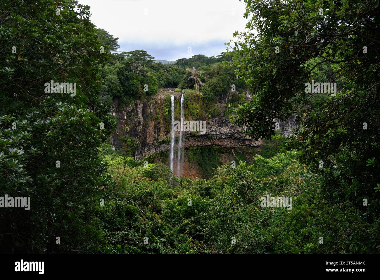 Chamarel Waterfalls Landscape in the Tropical Jungle of Mauritius Stock ...