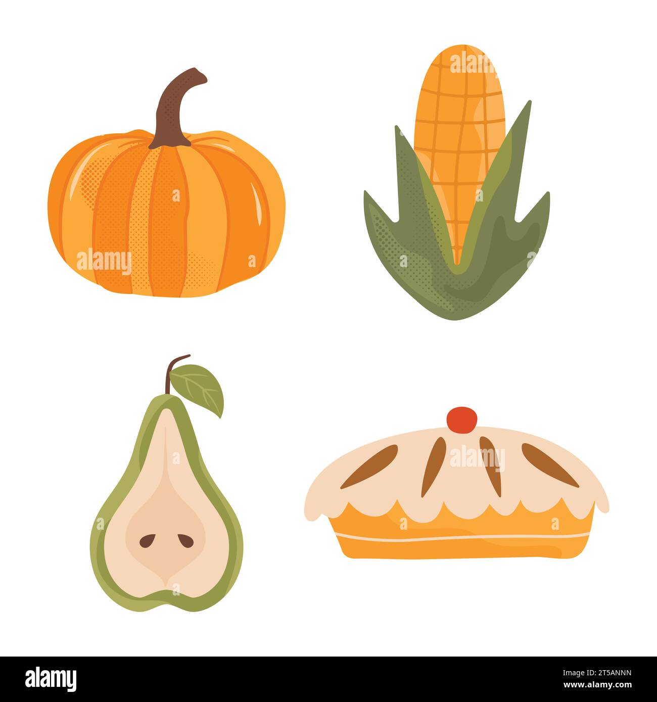 Autumn hand drawn clipart collection. Fall season cozy symbols bundle ...