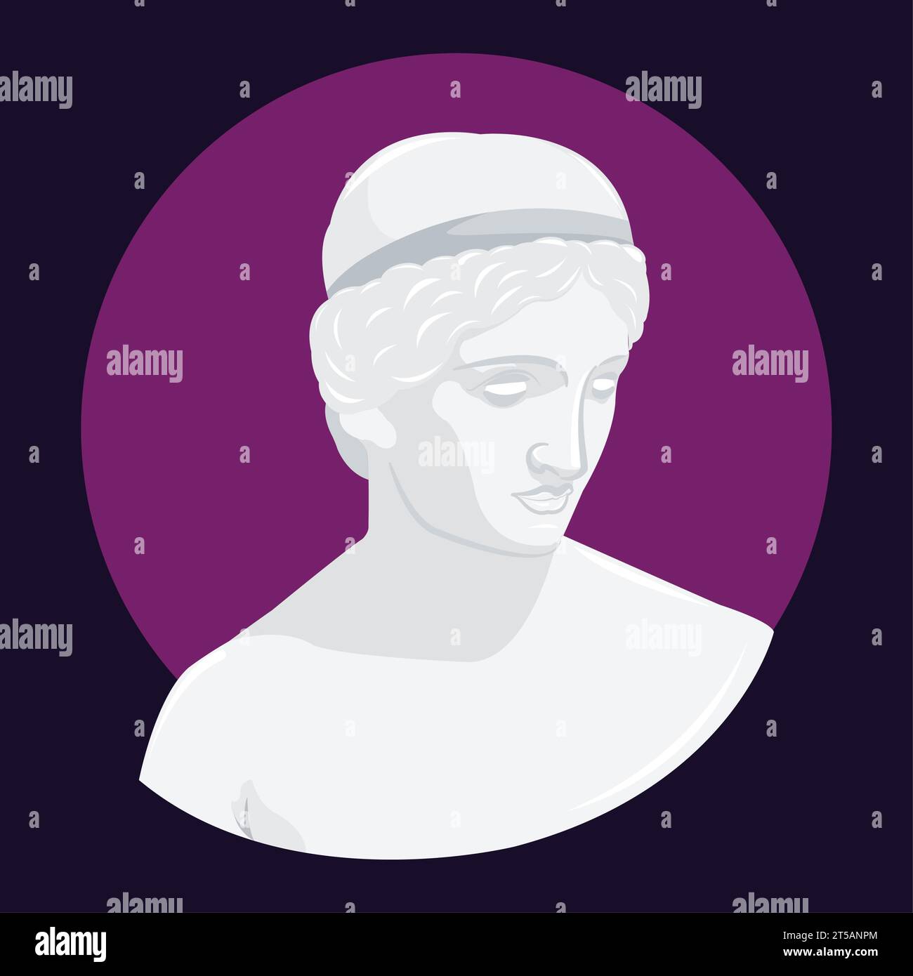 Isolated greek sculpture icon Flat design Vector Stock Vector Image ...