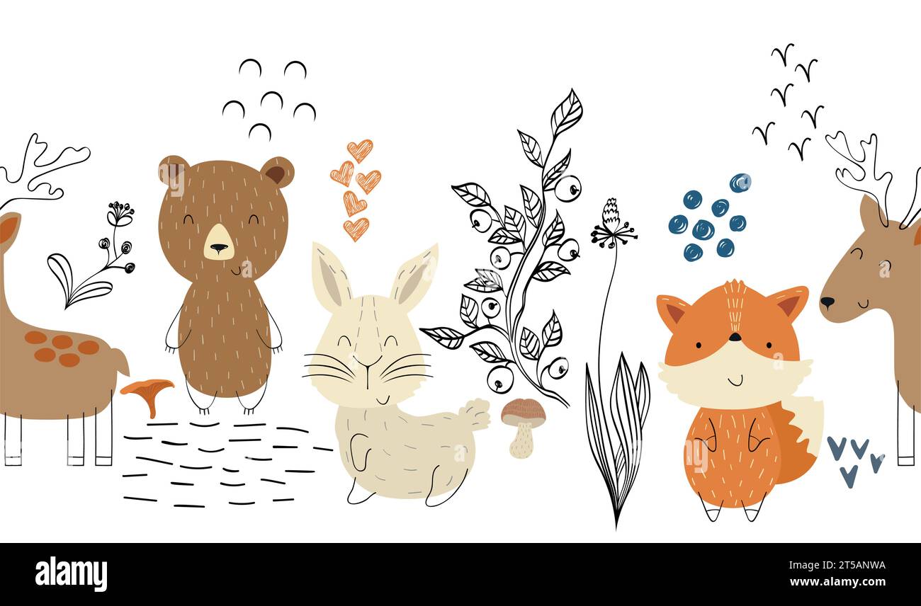 Deer border hi-res stock photography and images - Alamy