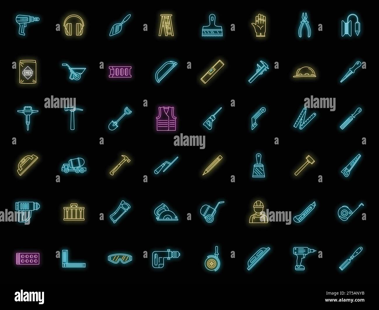Masonry worker construction icon set. Outline set of masonry worker ...