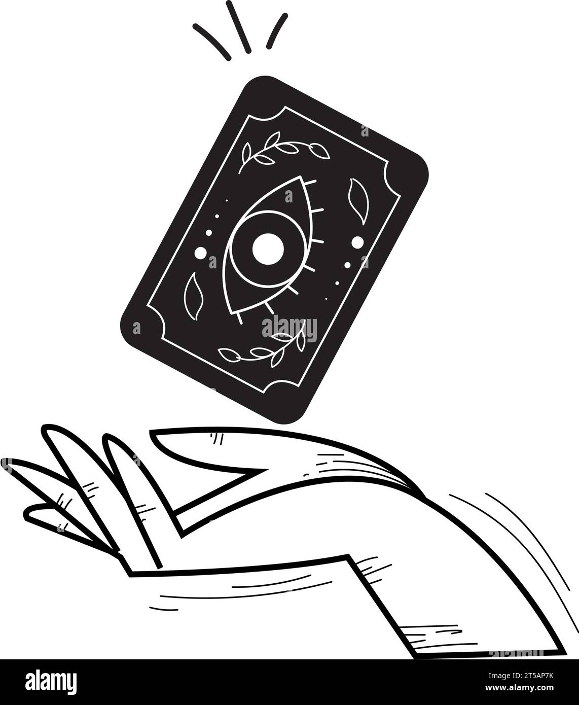 Holding tarot card Stock Vector Images - Alamy