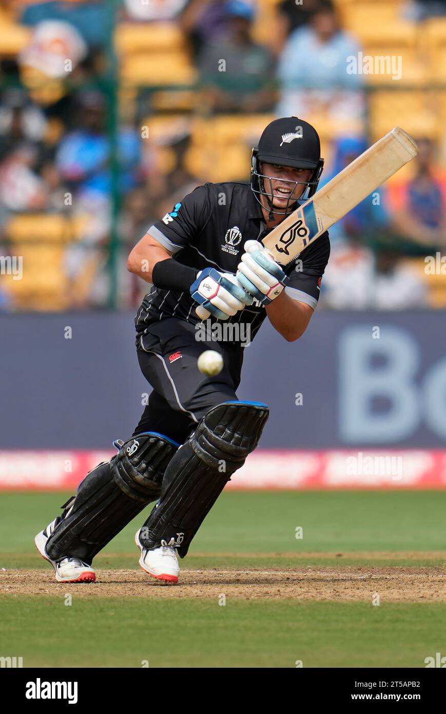 New Zealand's Mark Chapman plays a shot during the ICC Men's Cricket ...
