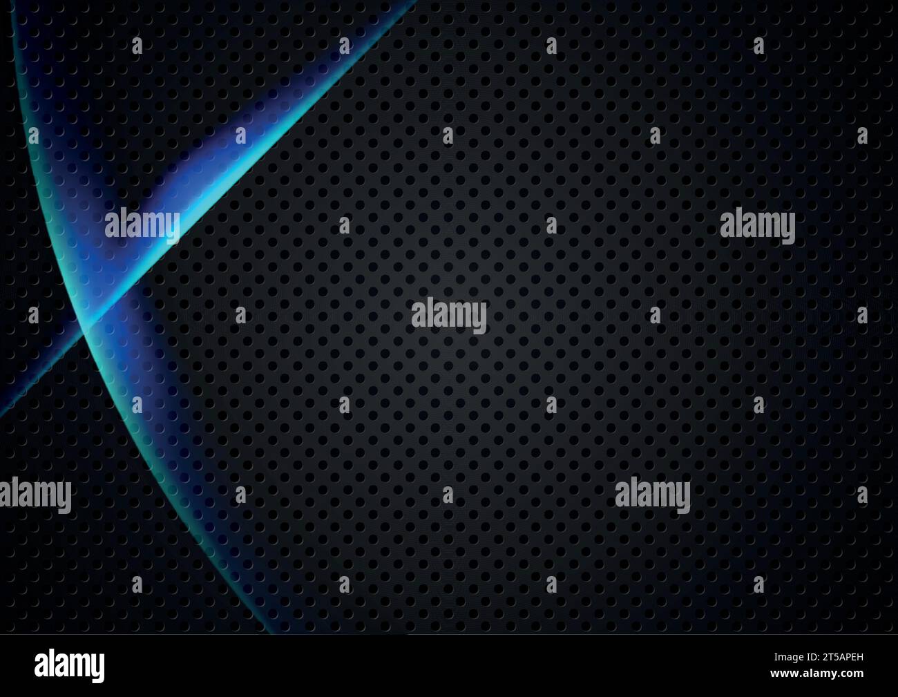 Dark Perforated Background with Blue Neon Light Effect Stock Vector ...
