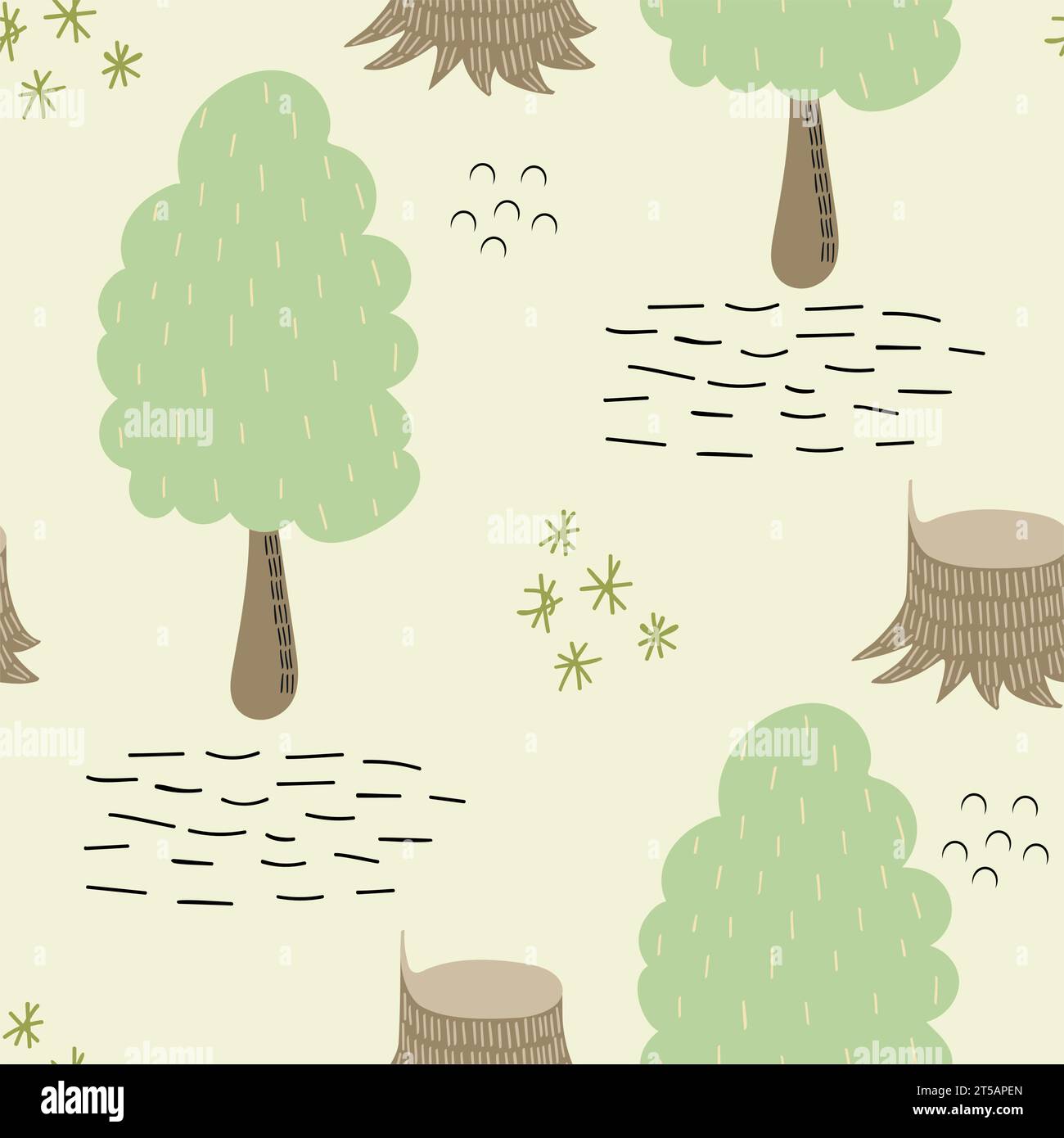 Stump woodland wildlife Stock Vector Images - Alamy