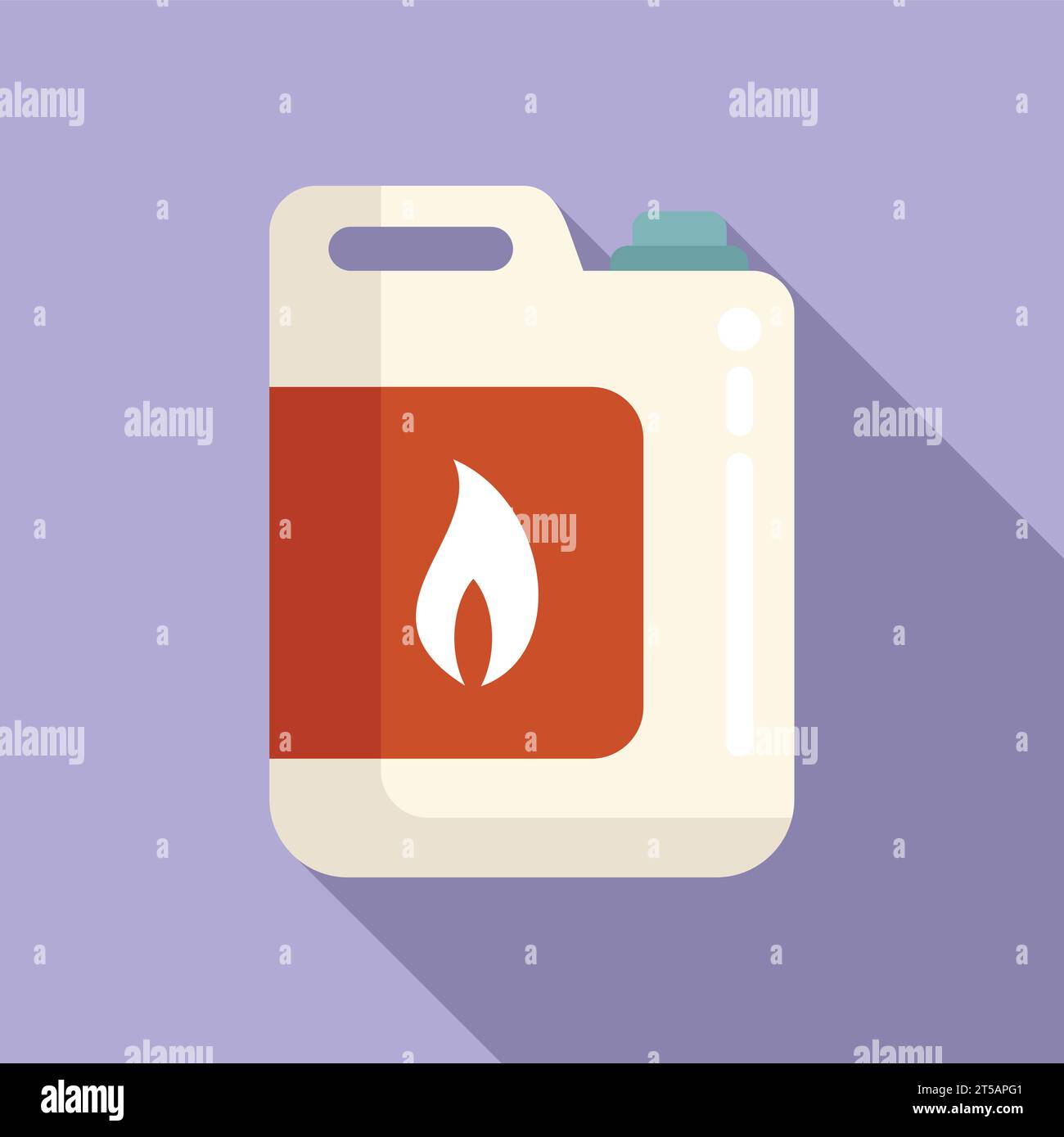 Kerosene canister icon flat vector. Fuel gasoline pot. Tank oil handle ...