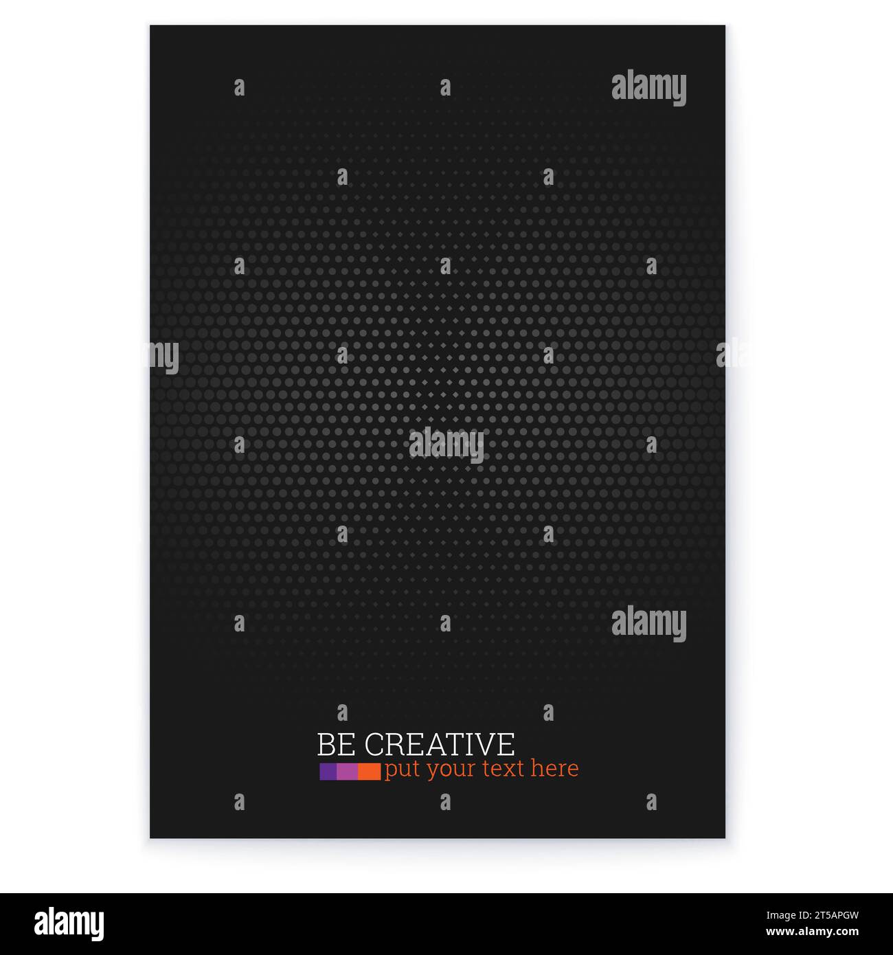Abstract poster. Halftone effect. Black background. Minimalistic cover ...