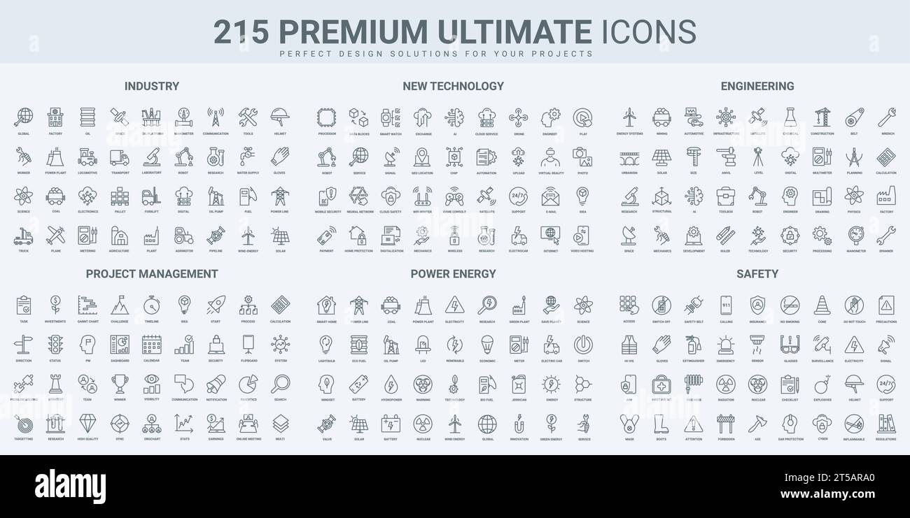 Project management, power industry supply and support thin black line ...