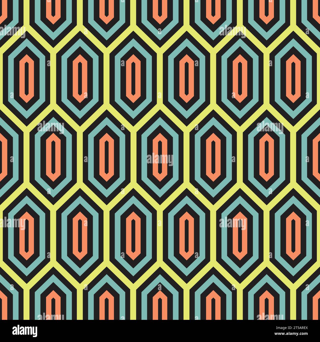 Vector hexagon cells seamless pattern. Modern stylish texture ...