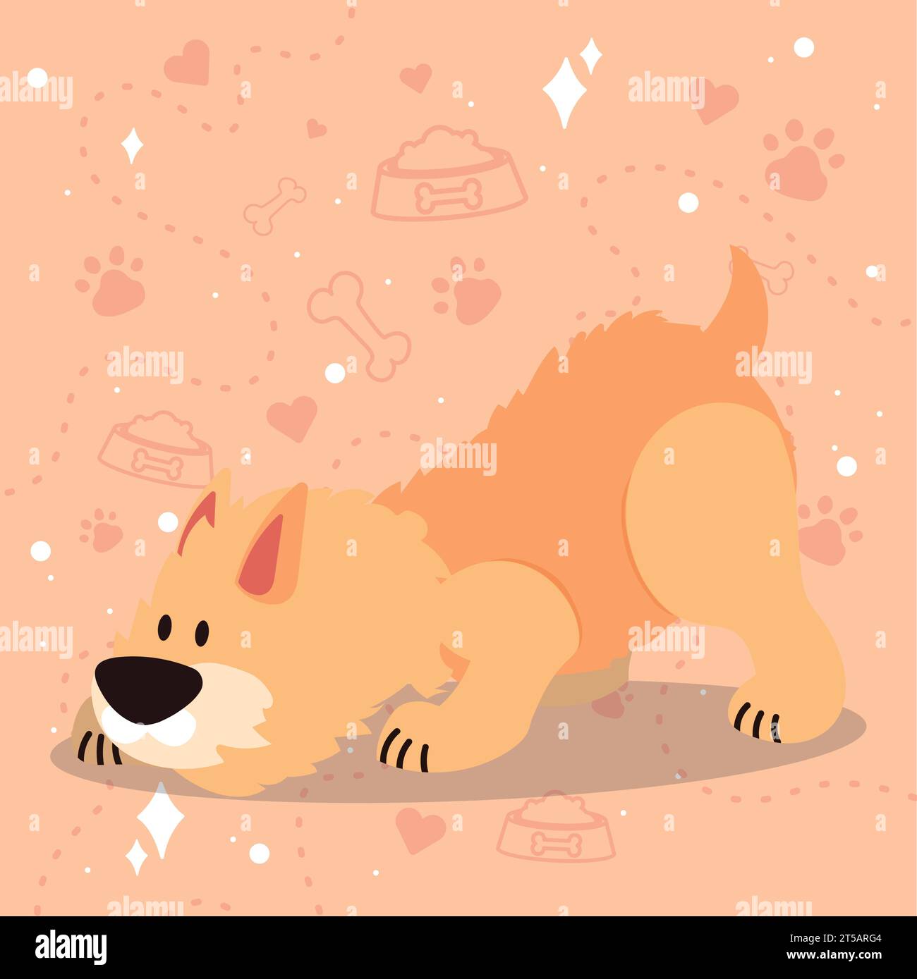Cute sniffing dog cartoon character Vector Stock Vector Image & Art - Alamy