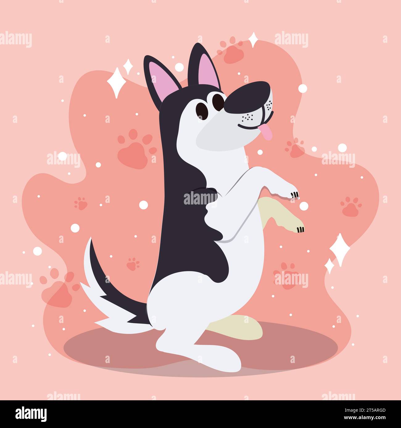 Cute husky dog cartoon character Vector Stock Vector Image & Art - Alamy