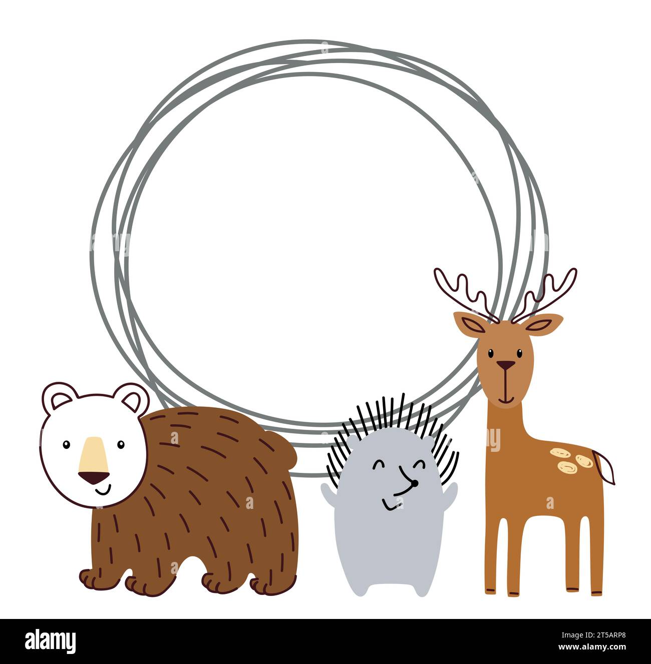 Frame border woodland Stock Vector Images - Alamy