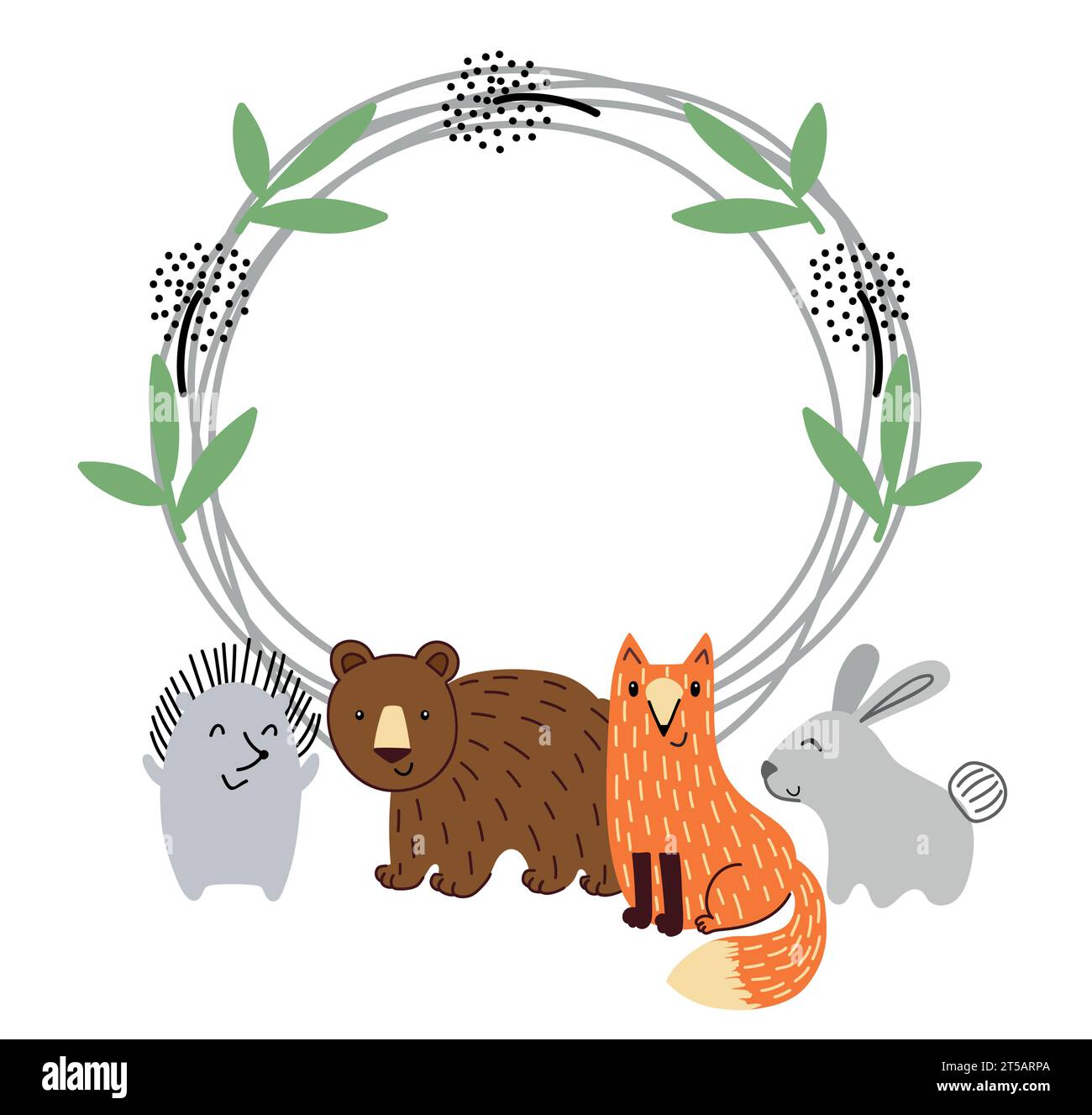 Vector forest frame Stock Vector Image & Art - Alamy