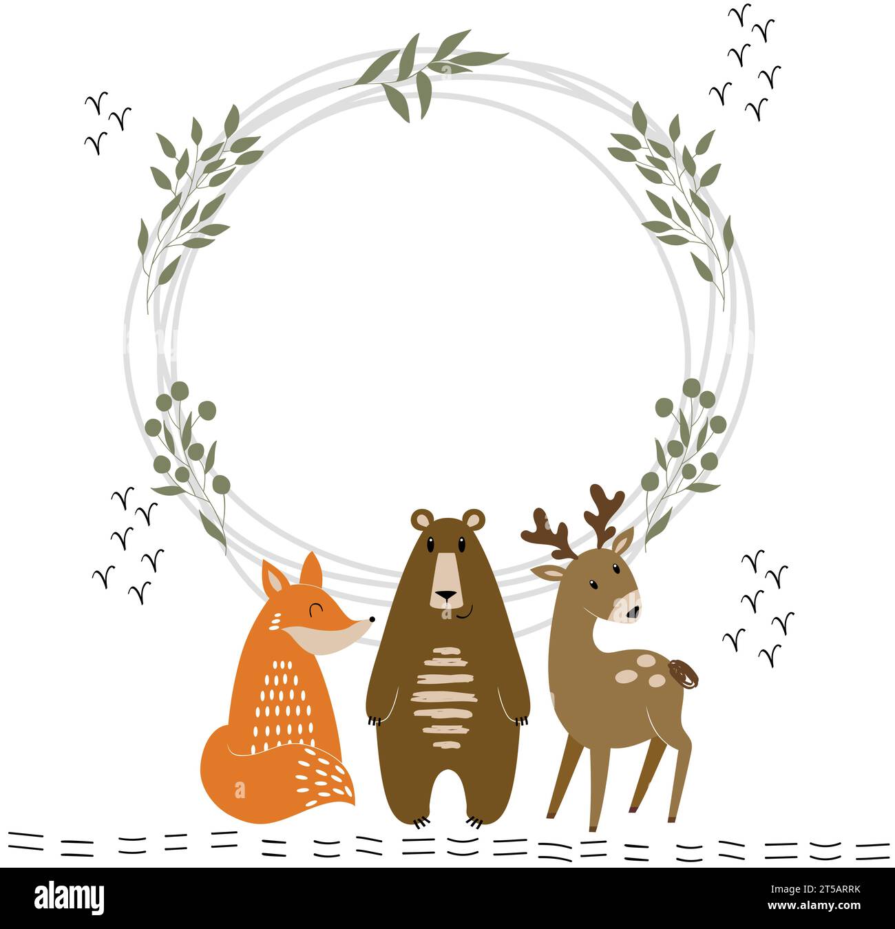 Vector forest frame Stock Vector Image & Art - Alamy