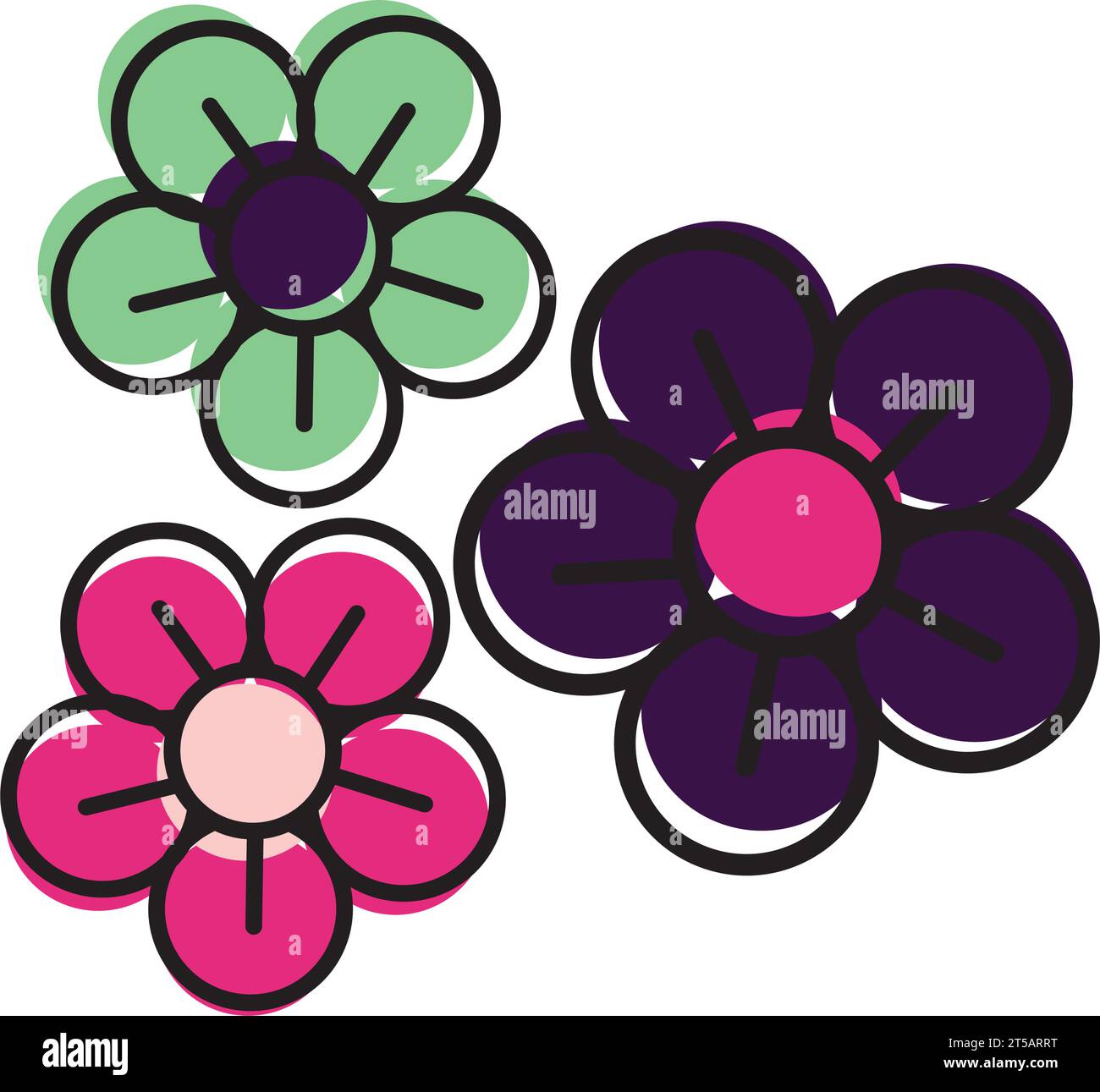 Isolated colored flower sketch icon Vector Stock Vector Image & Art - Alamy