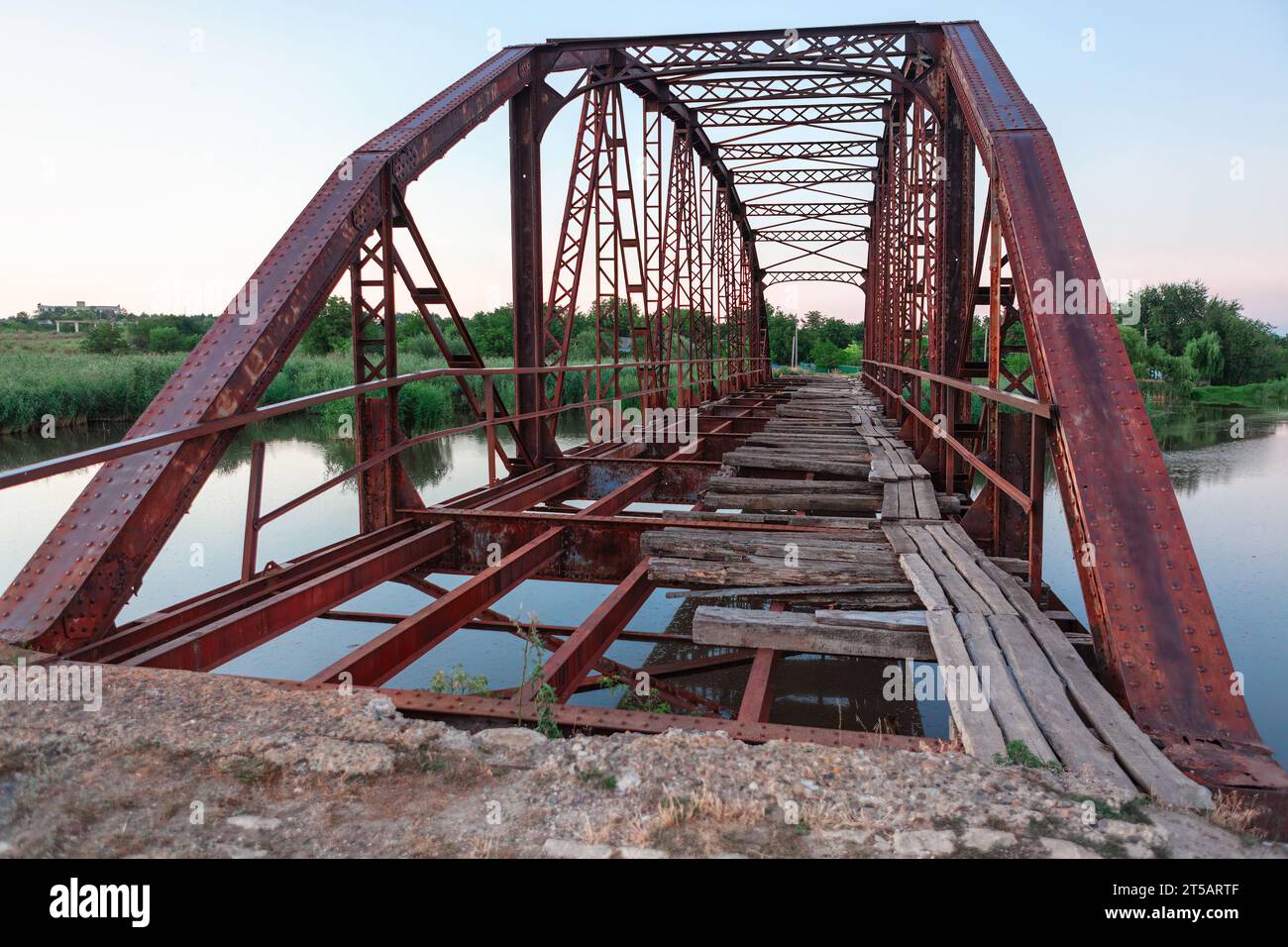 Old wooden railroad bridge over hi-res stock photography and images - Alamy