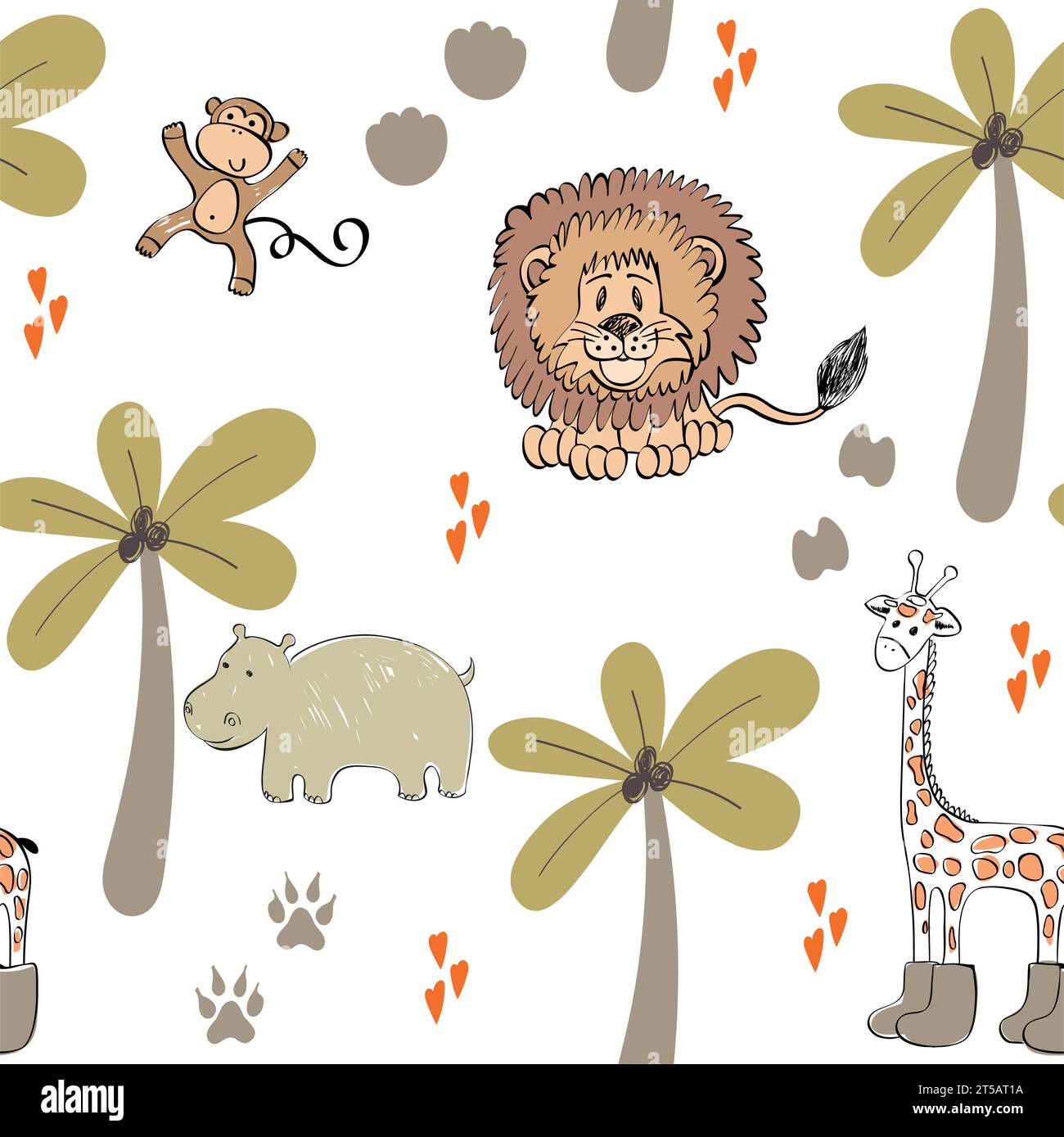Cute safari animals Stock Vector Image & Art - Alamy