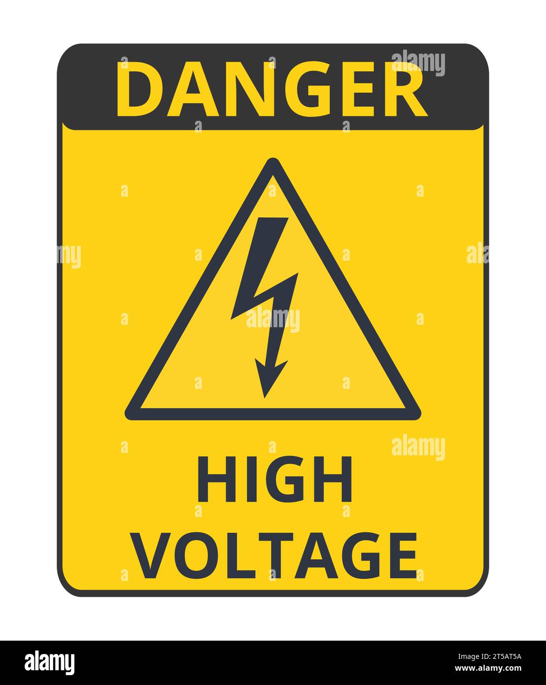 Warning High Voltage Symbol Stock Vector Image & Art - Alamy