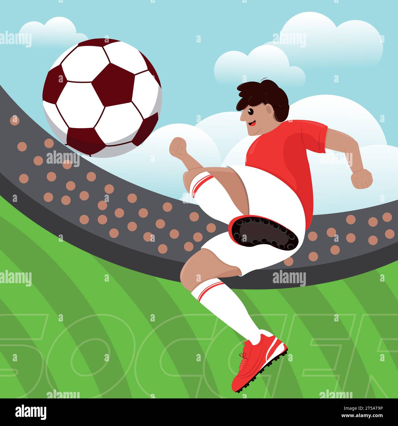 Soccer players ball pass Stock Vector Images - Alamy