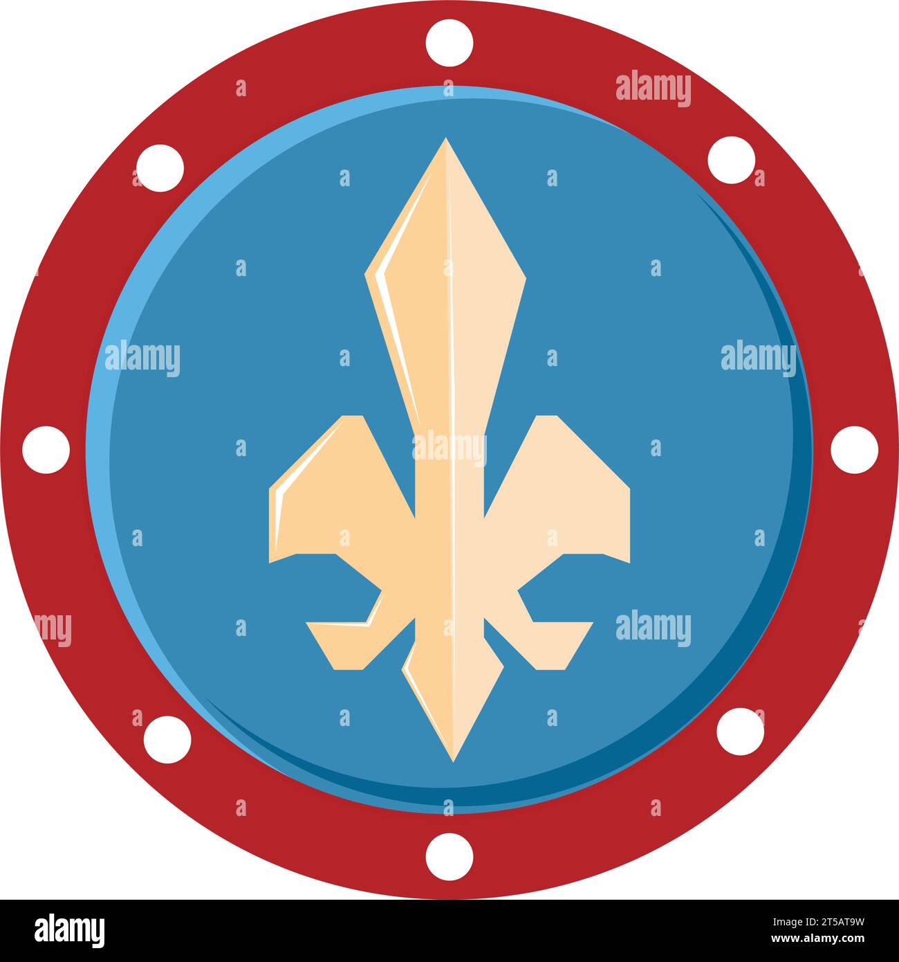 Isolated medieval shield with lis flower Vector Stock Vector Image ...