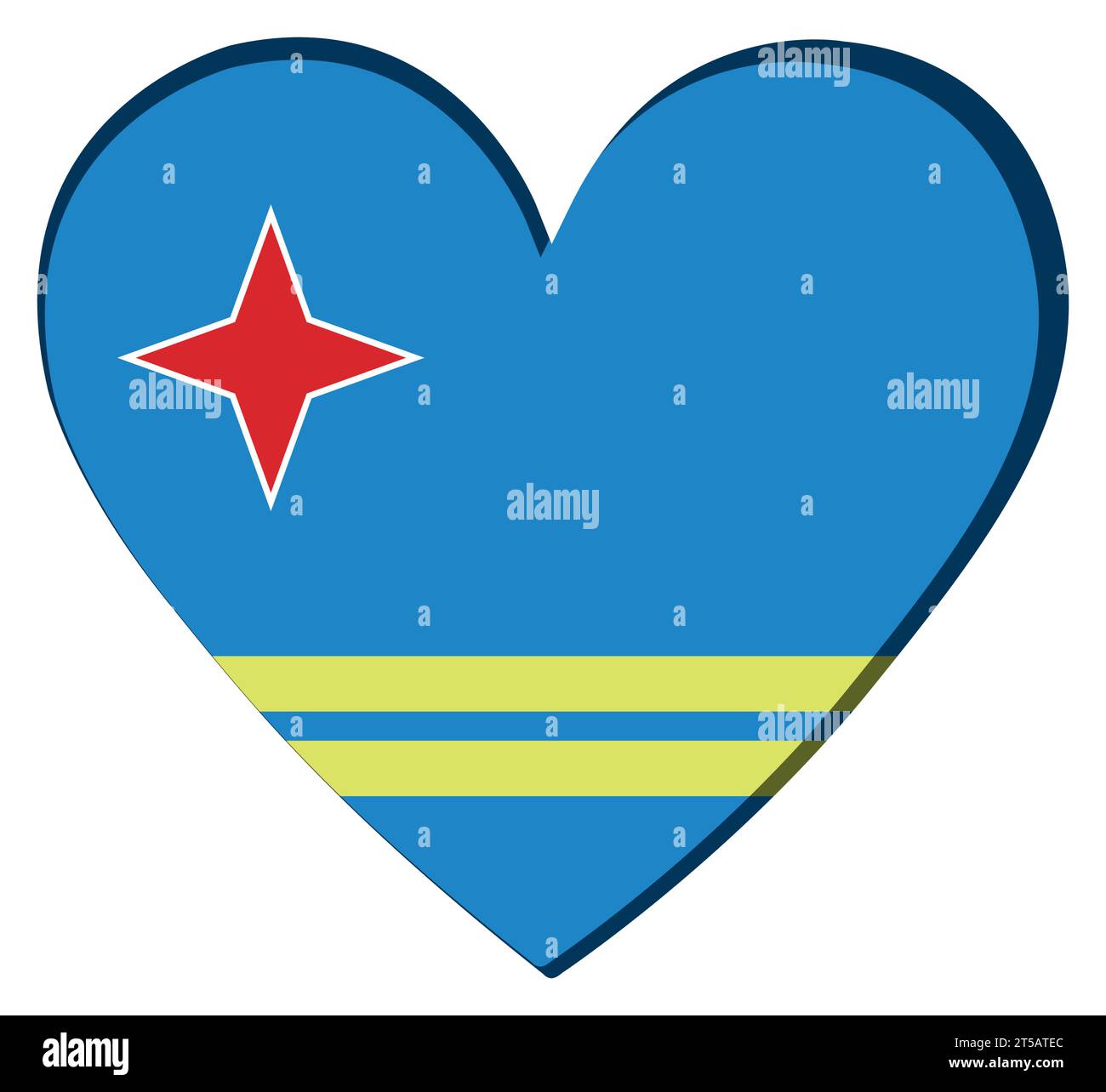 Isolated heart shape with the flag of Aruba Vector Stock Vector Image ...