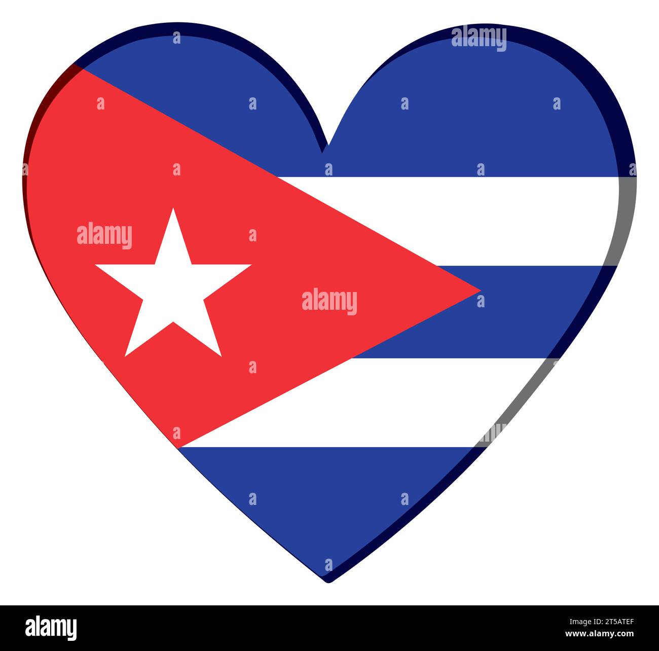 Isolated heart shape with the flag of Cuba Vector Stock Vector Image ...