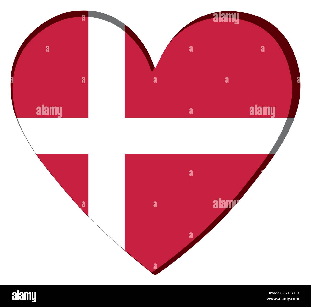 Isolated heart shape with the flag of Denmark Vector Stock Vector Image ...