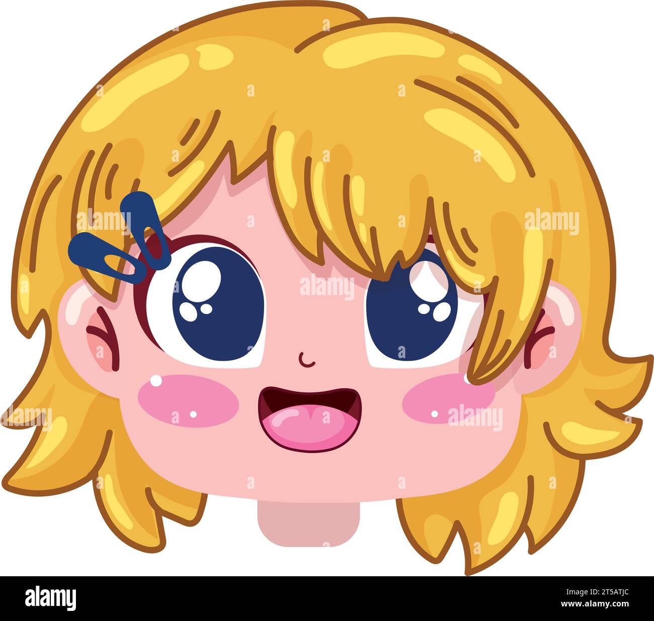 Cute girl kawaii cartoon character avatar Vector Stock Vector Image ...