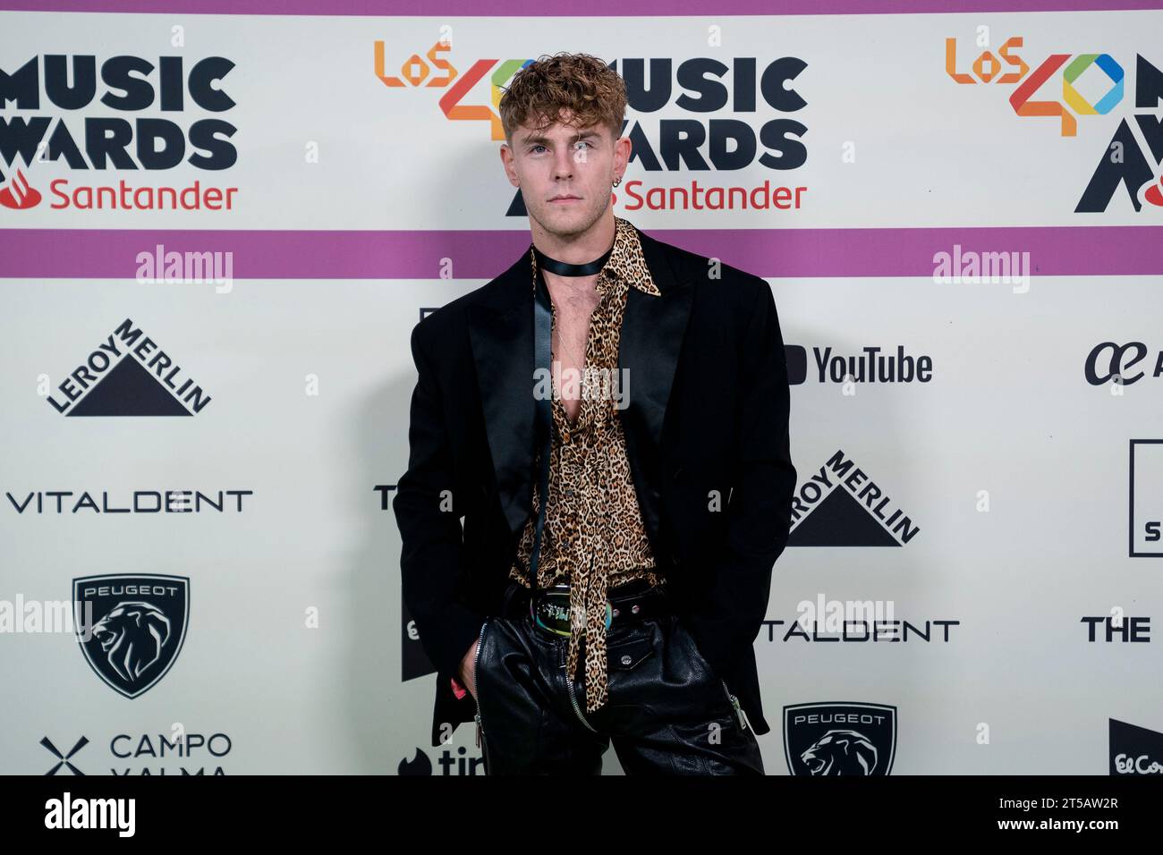 Actor Patrick Criado poses during the photocall of the 40 Music Awards ...
