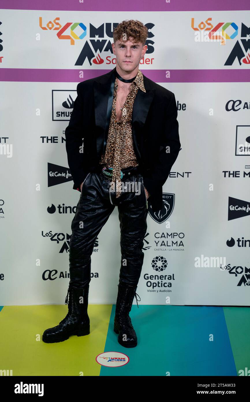 Actor Patrick Criado poses during the photocall of the 40 Music Awards ...