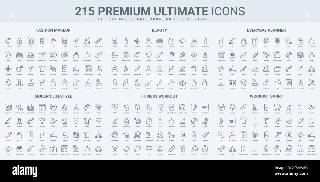 Active healthy life and work, fitness and makeup, shopping, wellness ...