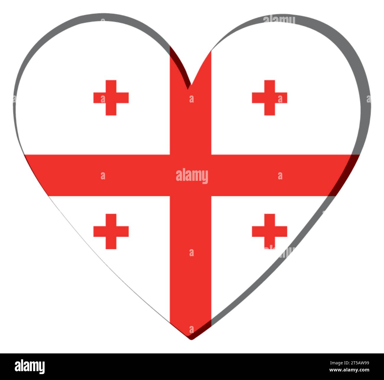 Isolated heart shape with the flag of Georgia Vector Stock Vector Image ...