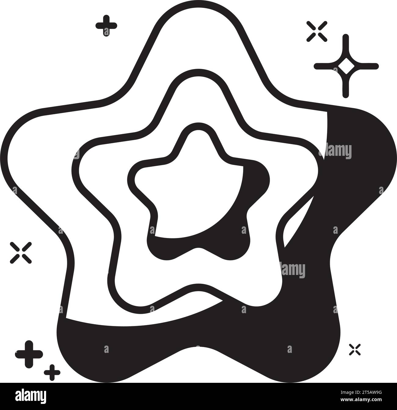 Isolated monochrome star shape icon Vector Stock Vector Image & Art - Alamy