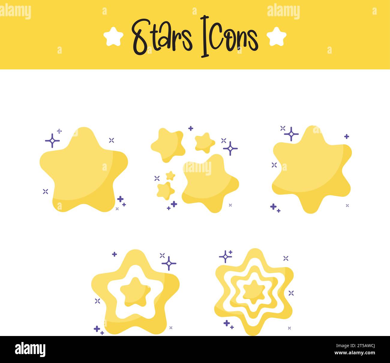 Set of golden star shape icons Vector Stock Vector Image & Art - Alamy
