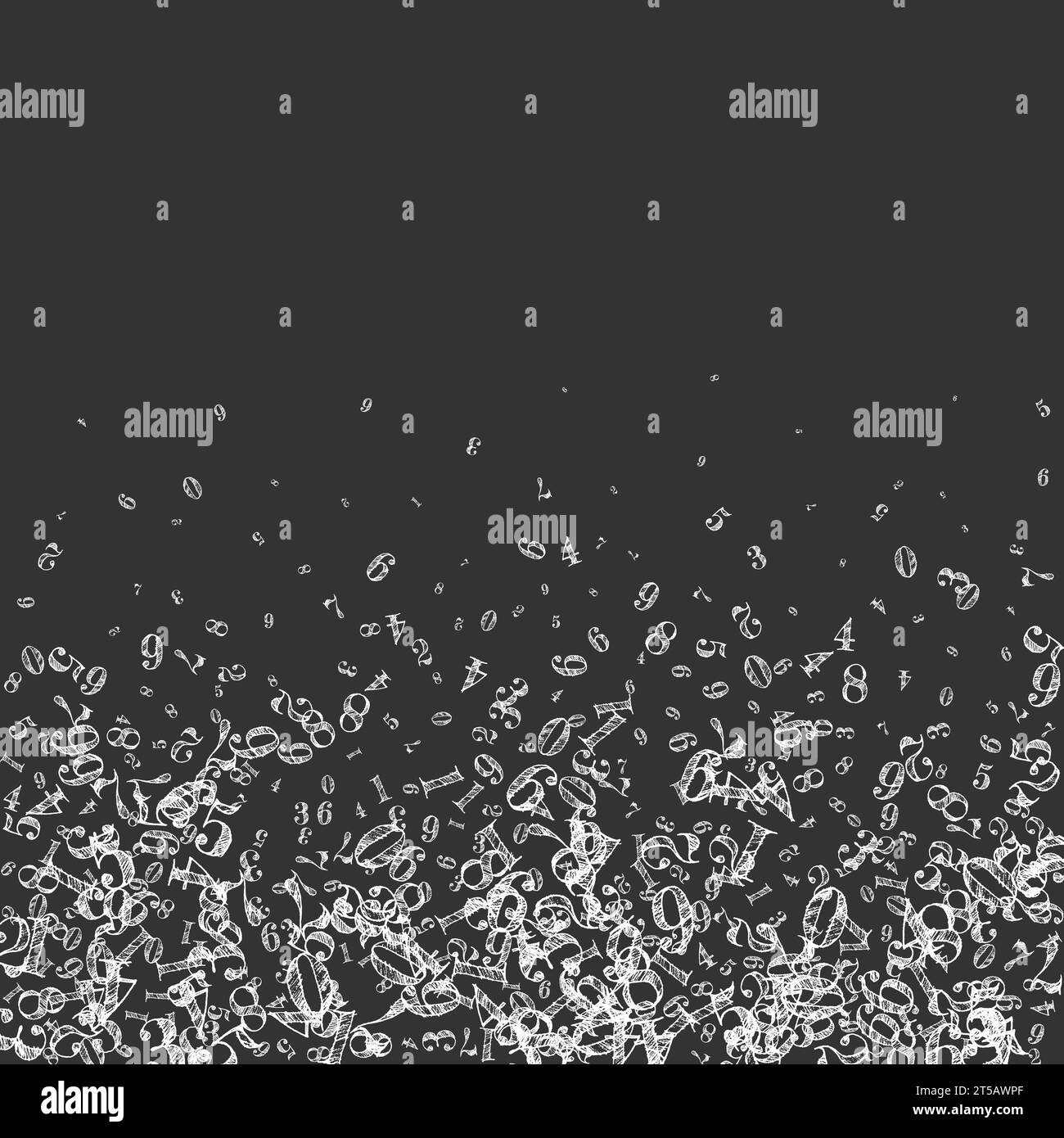 Falling numbers. Math study concept with flying digits. Back to school ...