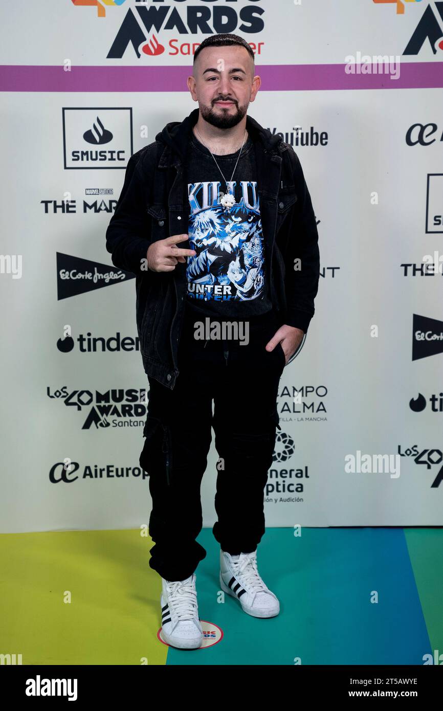 Singer Papi Gavi poses during the photocall of the 40 Music Awards 2023 ...