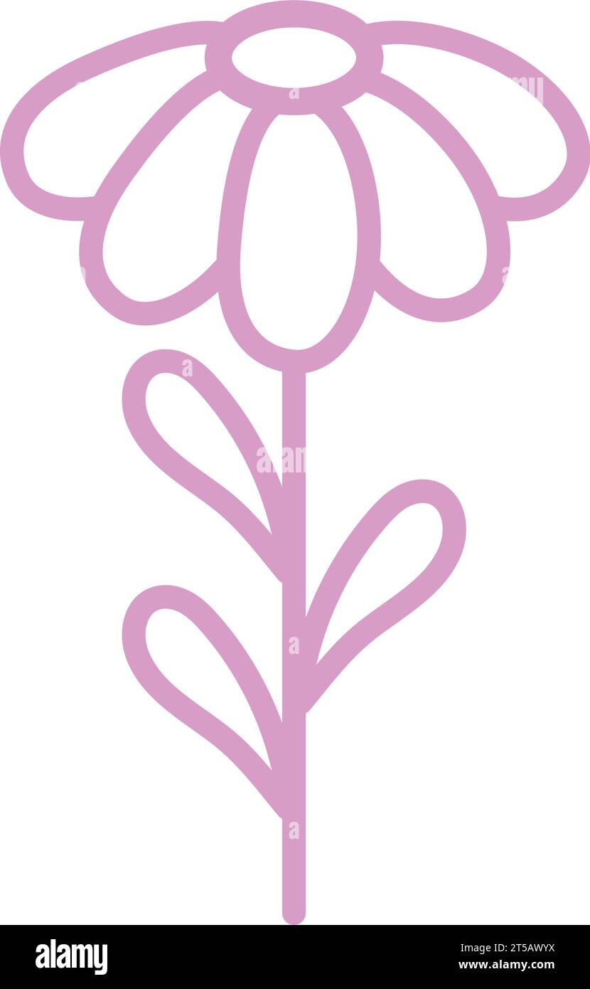 Isolated flower outline icon Vector Stock Vector Image & Art - Alamy