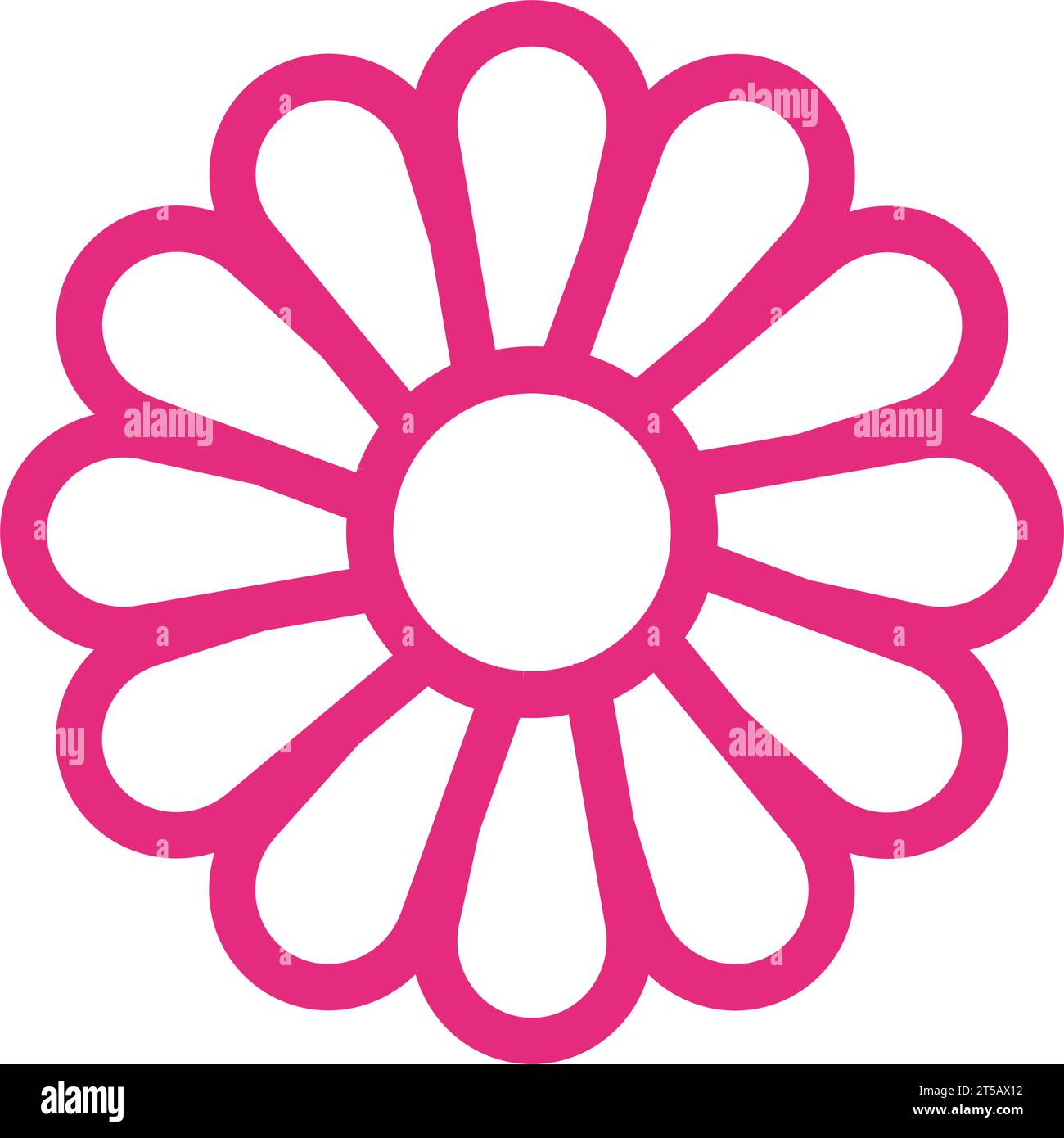 Isolated flower outline icon Vector Stock Vector Image & Art - Alamy