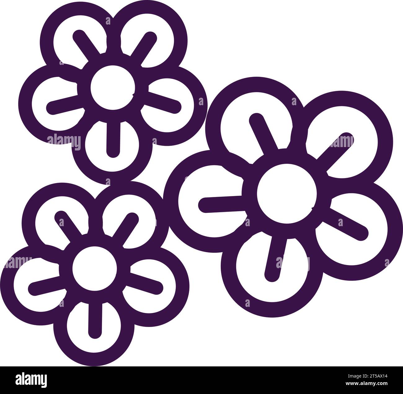 Isolated flower outline icon Vector Stock Vector Image & Art - Alamy