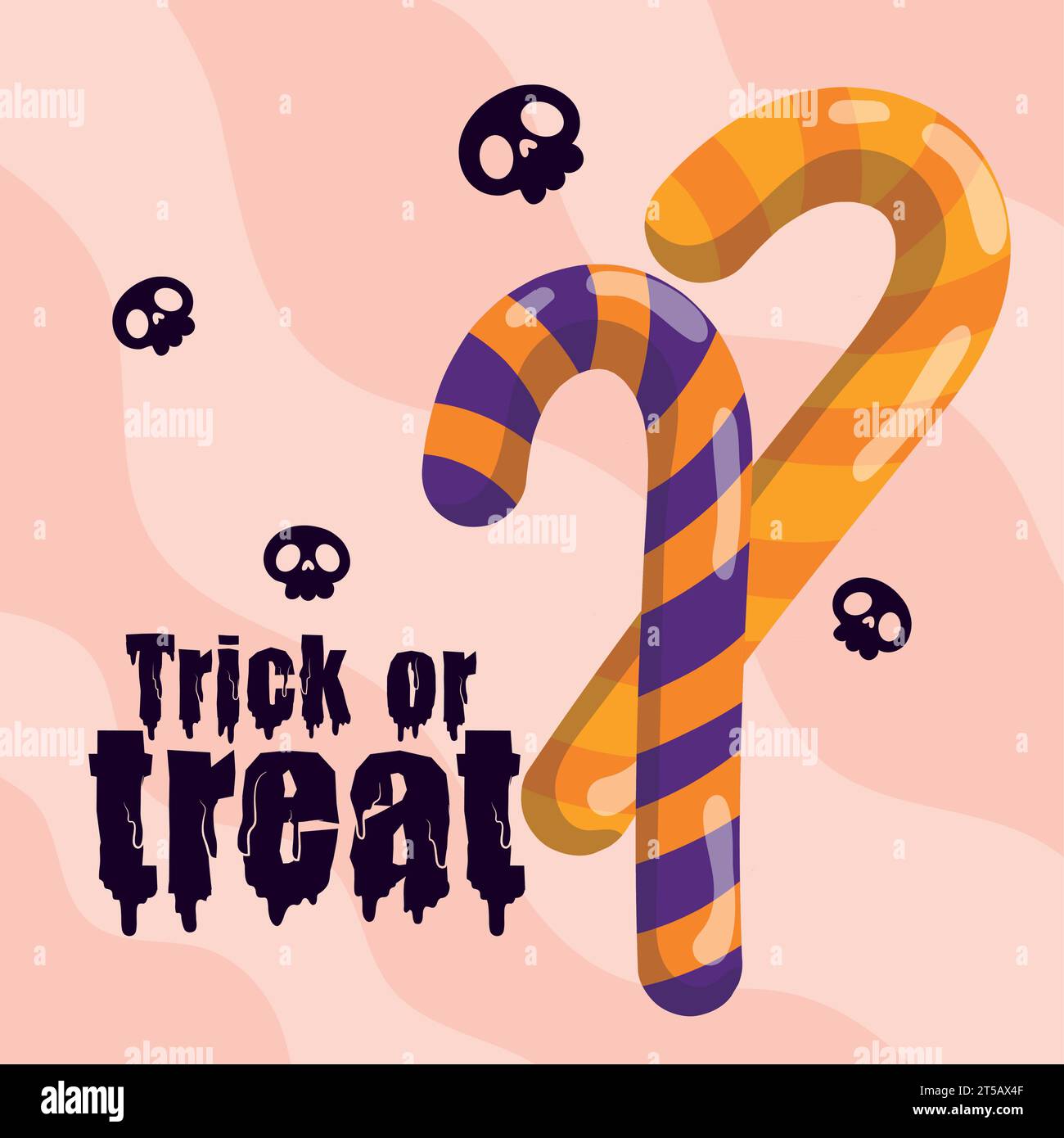 Halloween candies poster Trick or treat Vector Stock Vector Image & Art ...