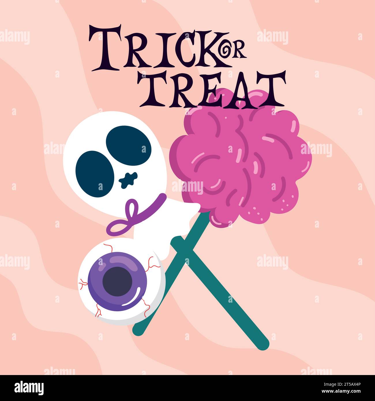 Halloween candies poster Trick or treat Vector Stock Vector Image & Art ...