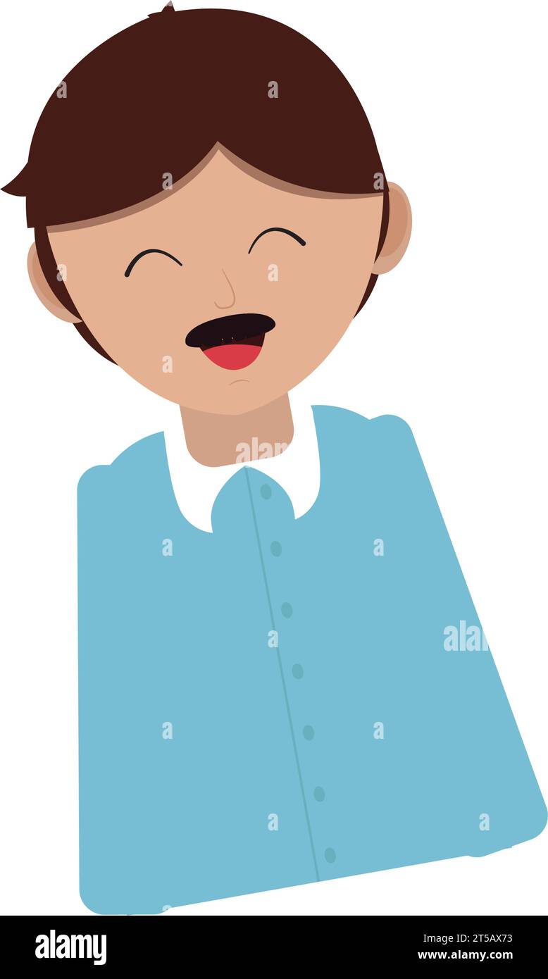 Isolated happy man cartoon character Vector Stock Vector Image & Art ...