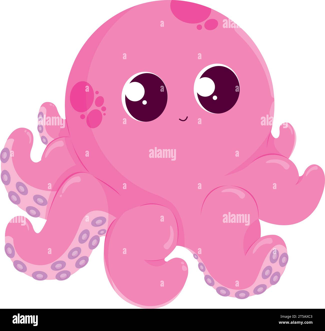 Isolated cute octopus character sketch icon Vector Stock Vector Image ...
